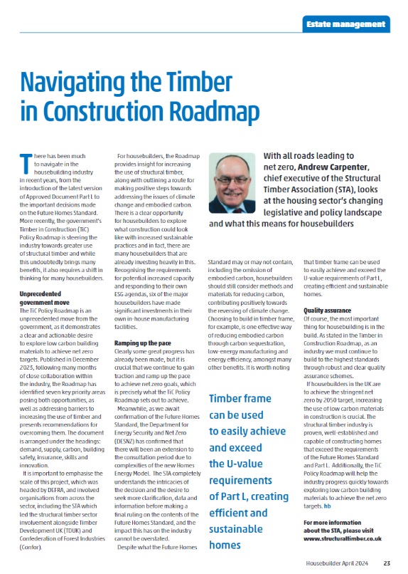 Housebuilder-navigating the timber in construction roadmap - Structural ...