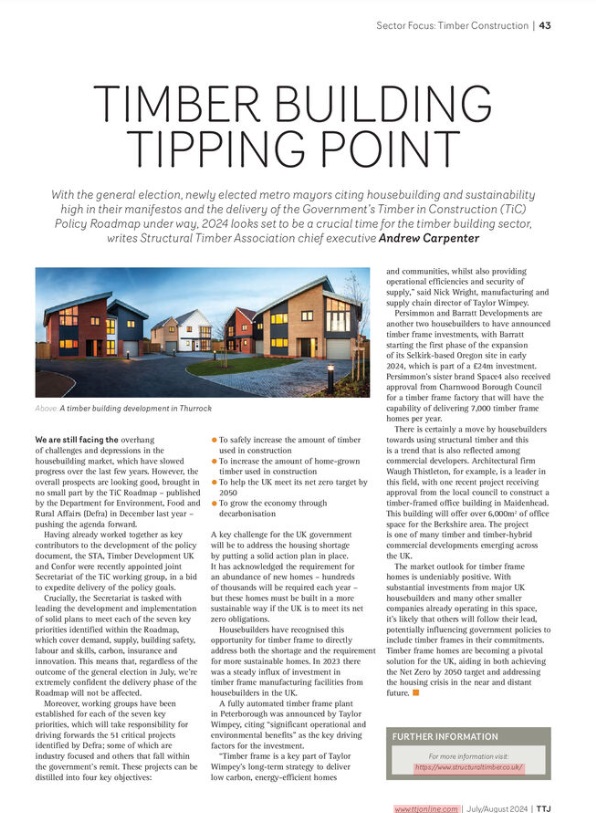 Timber tipping point - Structural Timber Association